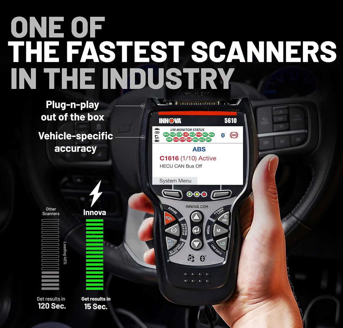 Innova 5610 - CarScan Pro OBD2 Bidirectional Scanner for DIYers